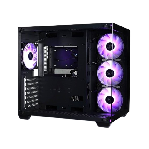Ease EC124B ARGB Tempered Glass ATX Mid-Tower Gaming Computer Case ...